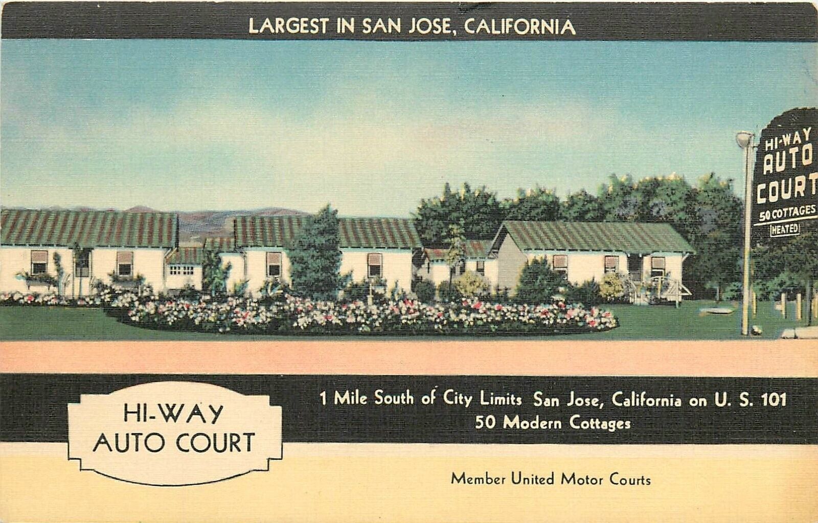 San Jose California 1930s Hi-Way Auto Court roadside occupation ...