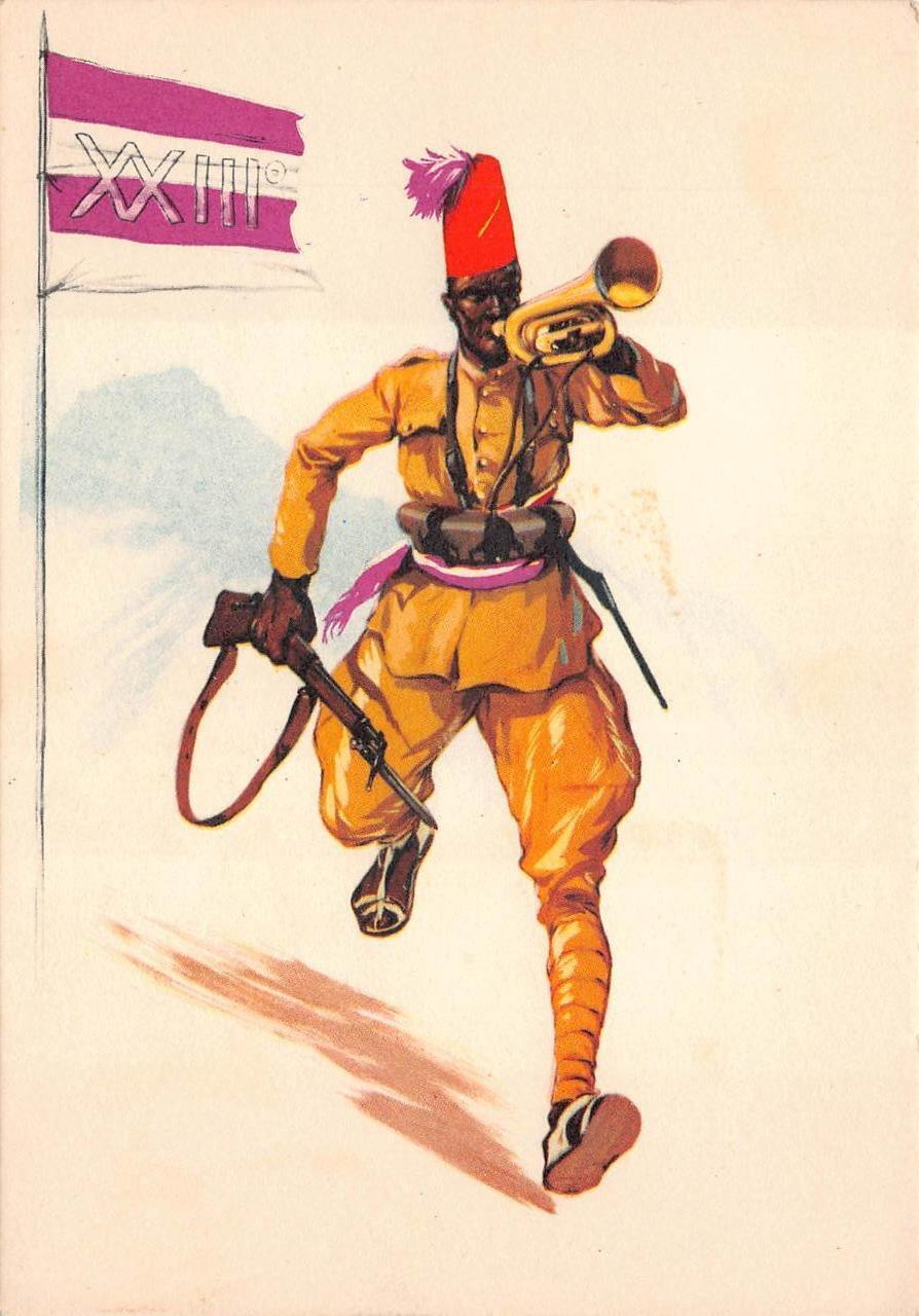 Colonial Africa Soldier GUN Xxiii WW2 Military Propaganda Postcard ...