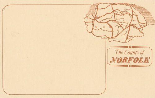 Norfolk Map & Collectors Club Postcard | Europe - United Kingdom ...