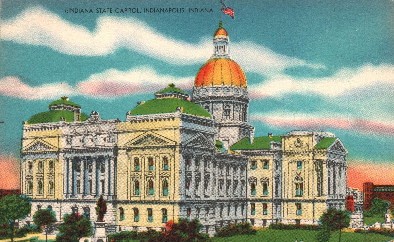 Vintage Postcard 1910s Indiana State Capitol Building Indianapolis IND ...