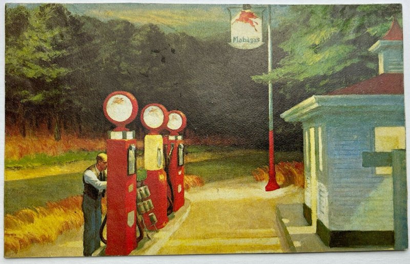 EDWARD HOPPER Mobilgas Vintage Gasoline Pumps Gas Station Photo ...