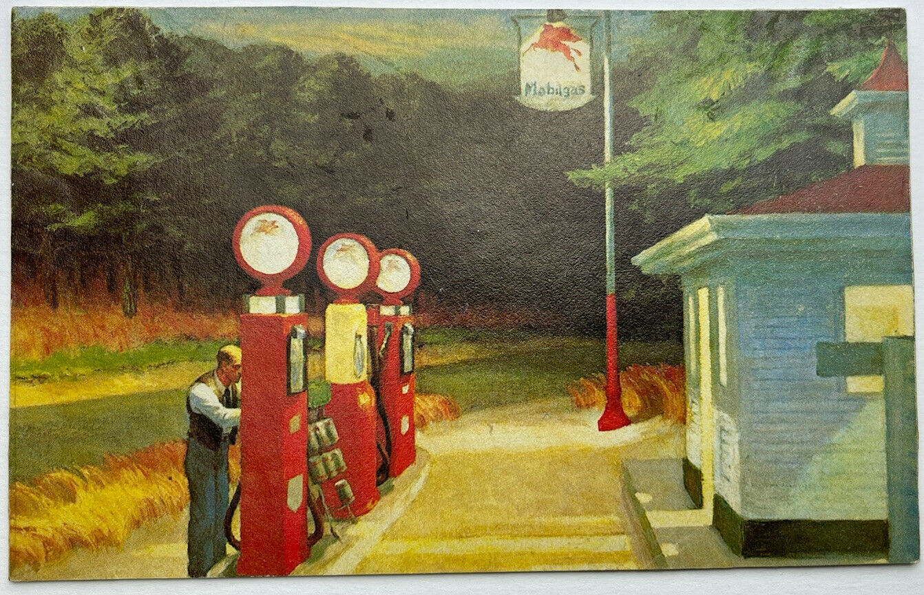 EDWARD HOPPER Mobilgas Vintage Gasoline Pumps Gas Station Photo ...