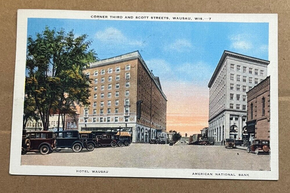 Vintage 1939 Used .01 Postcard- Third & Scott Streets, Wausau ...