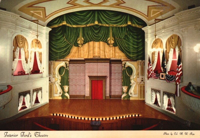 Postcard The Restored Interior Of Ford's Theater Presidential Box ...