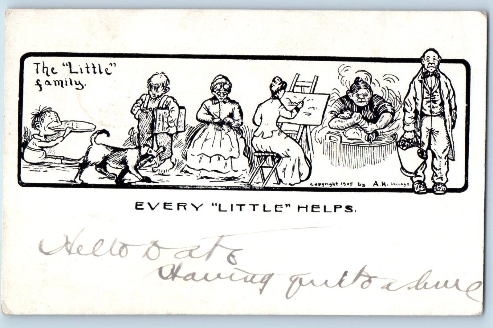 Signed Artist Postcard The Little Family Every Little Helps Canada ...