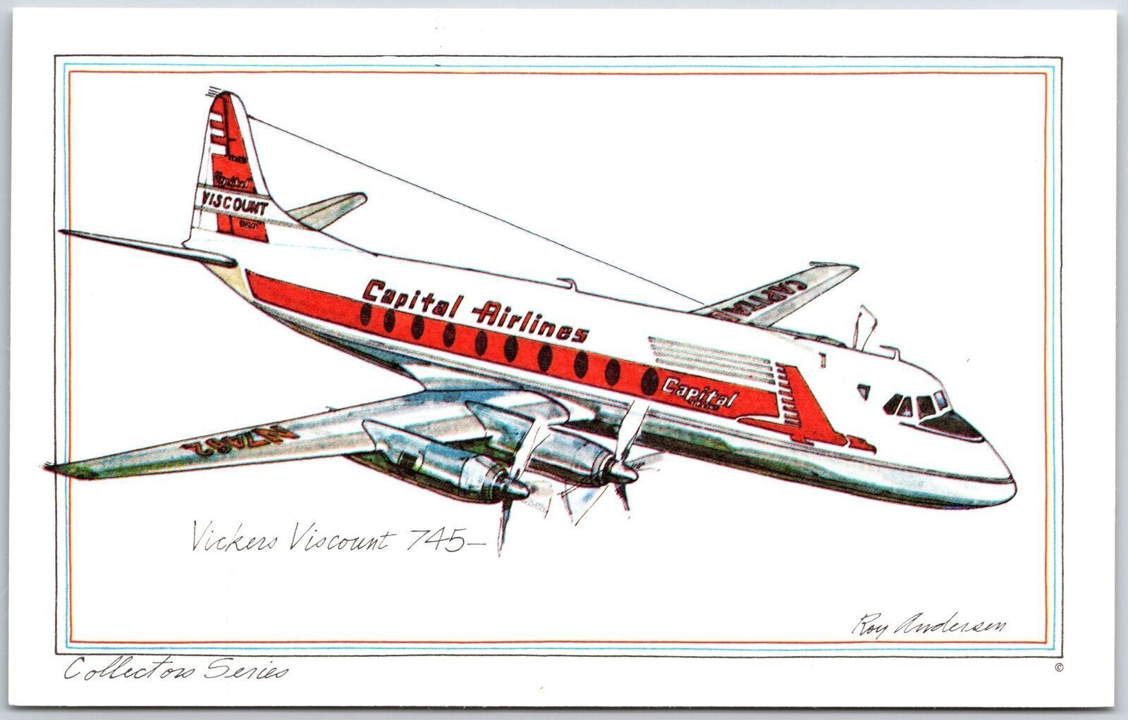 Airplane Vickers Viscount 745 British Transport Pure Jet Short Haul ...