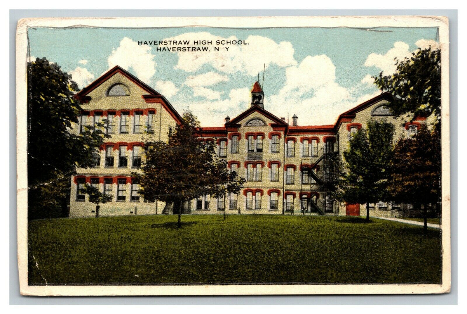 Vintage 1900's Postcard Haverstraw High School Building Haverstraw New ...