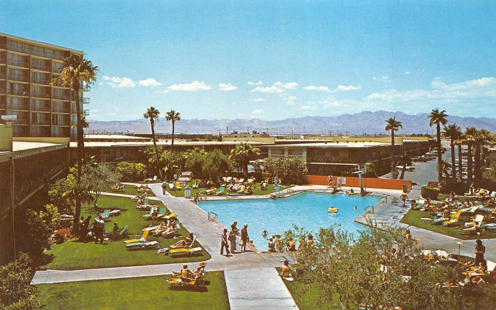 Las Vegas Nevada 1960s Postcard Stardust Hotel Casino Swimming Pool ...