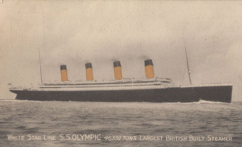 SS Olympic White Star Lines Largest British Ship Steamer Rare Postcard ...