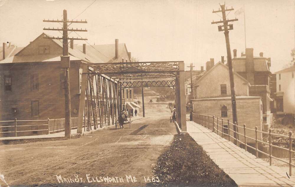 Ellsworth Maine Main Street Real Photo Vintage Postcard AA68970 ...