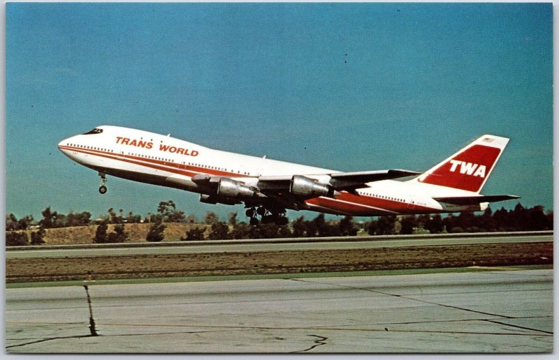 Airplane TWA - Trans World Airlines Boeing 747 Transcontinental Airline ...