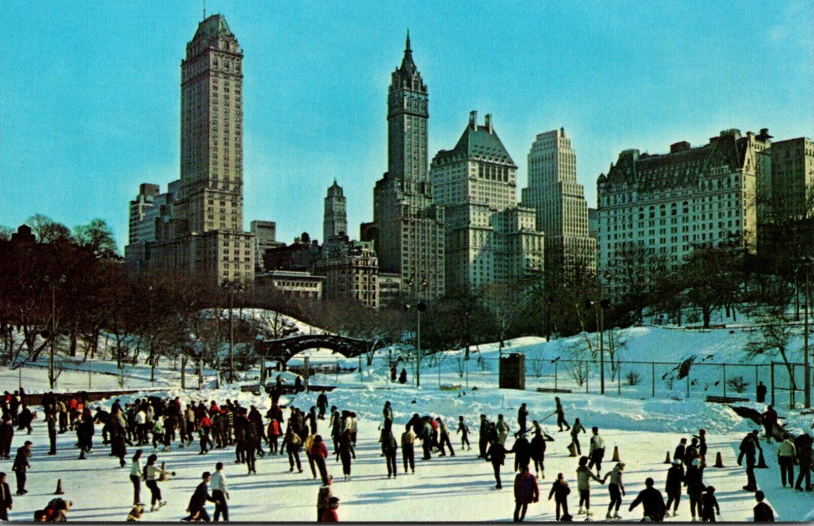New York City Central Park Ice Skating At Wollman Memorial Skating Rink ...