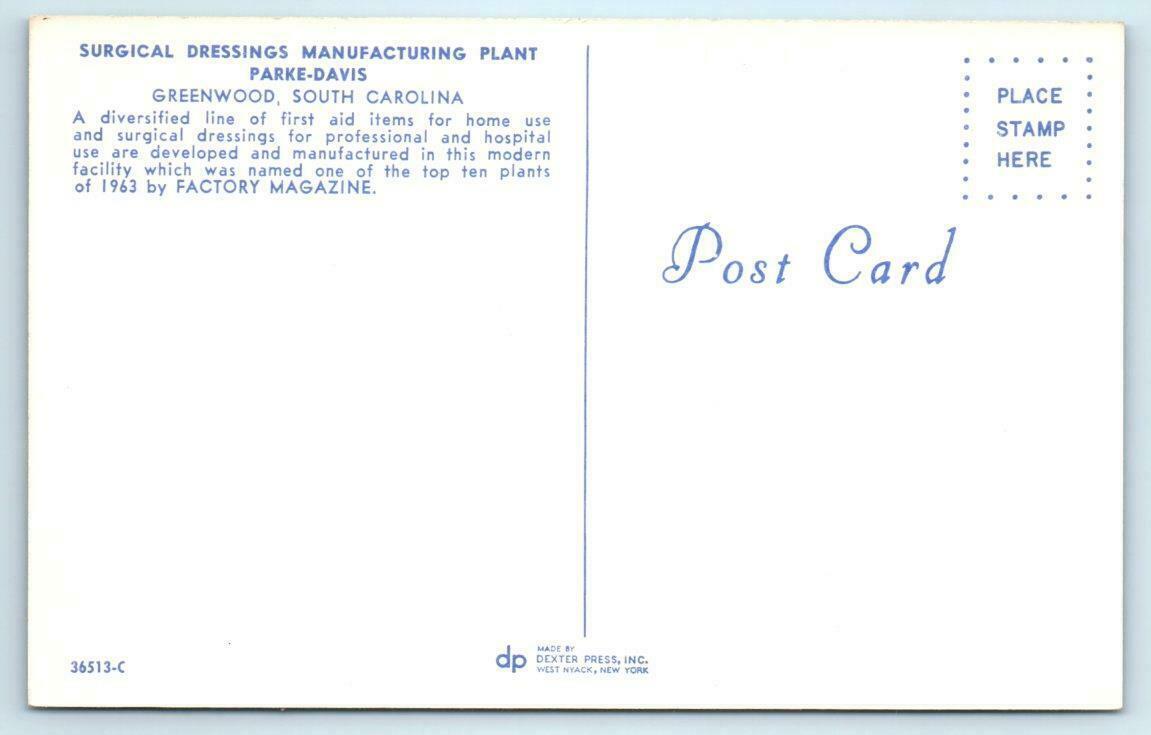 GREENWOOD, South Carolina SC~ PARKE DAVIS Surgical Dressing Plant 1960s ...