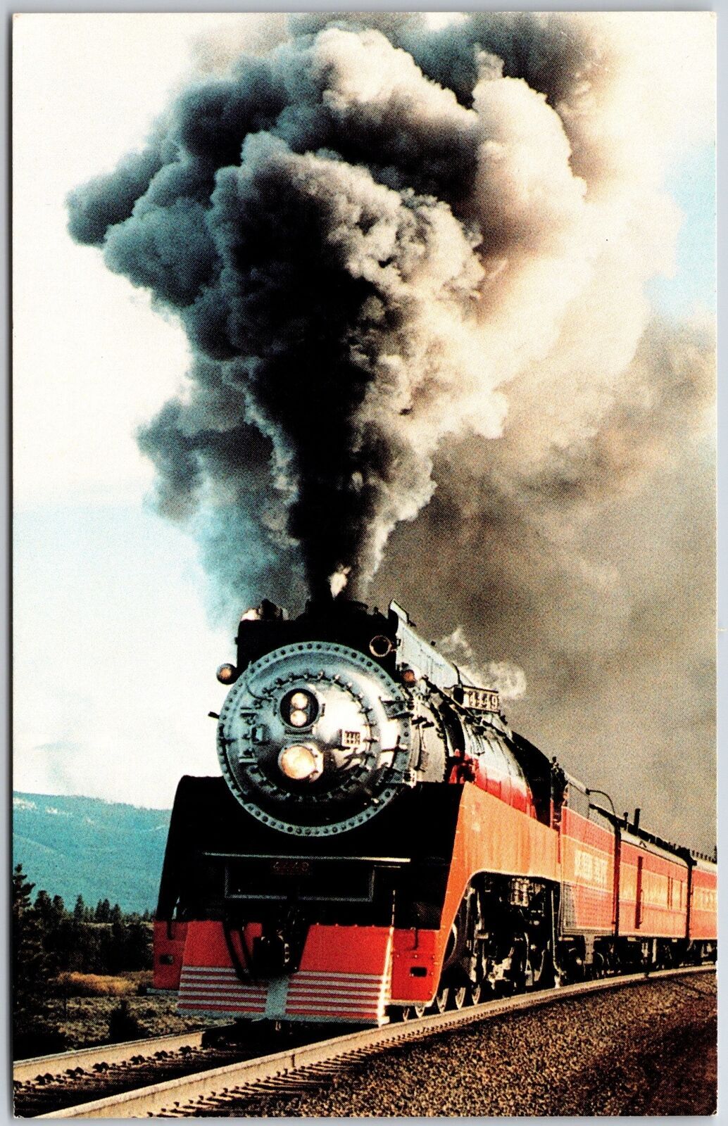 Daylight Train Crested Locomotive 4449 Southern Pacific Shasta Route ...