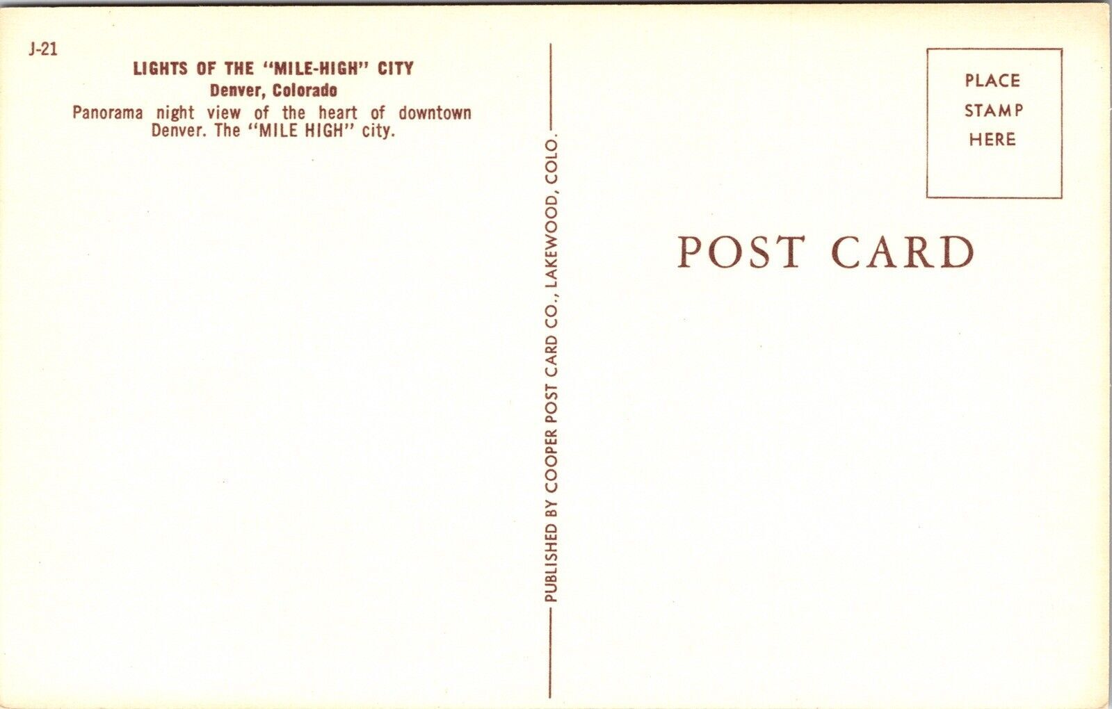 Lights Mile High City Denver Colorado CO Panorama Night View Downtown ...