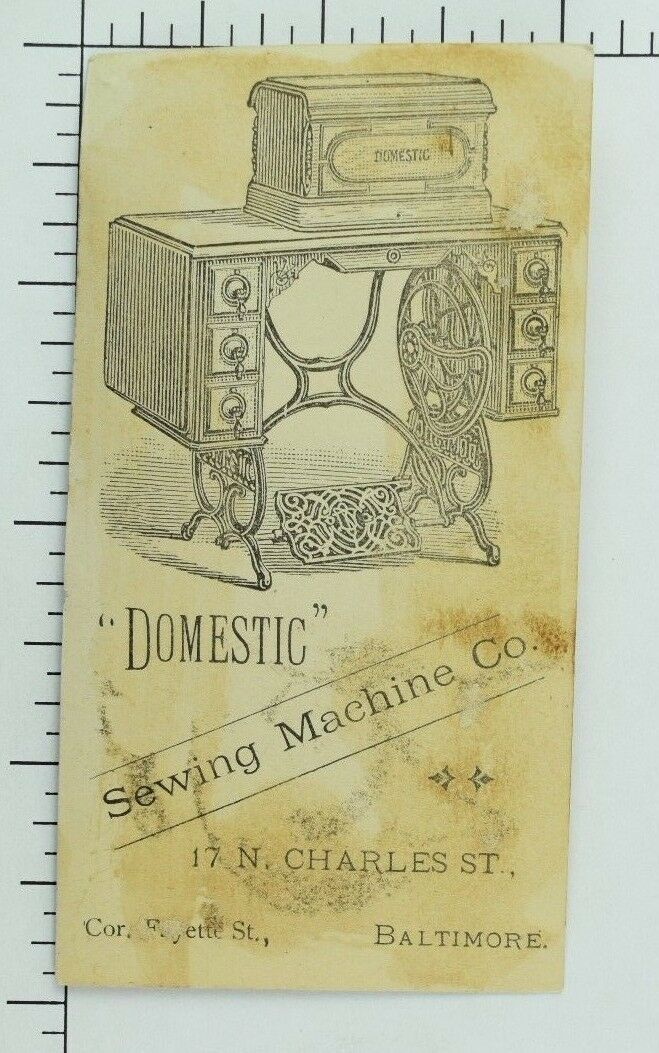 Domestic Sewing Machine Co Adorable Black Cat Pink Ribbon Poem P77 ...