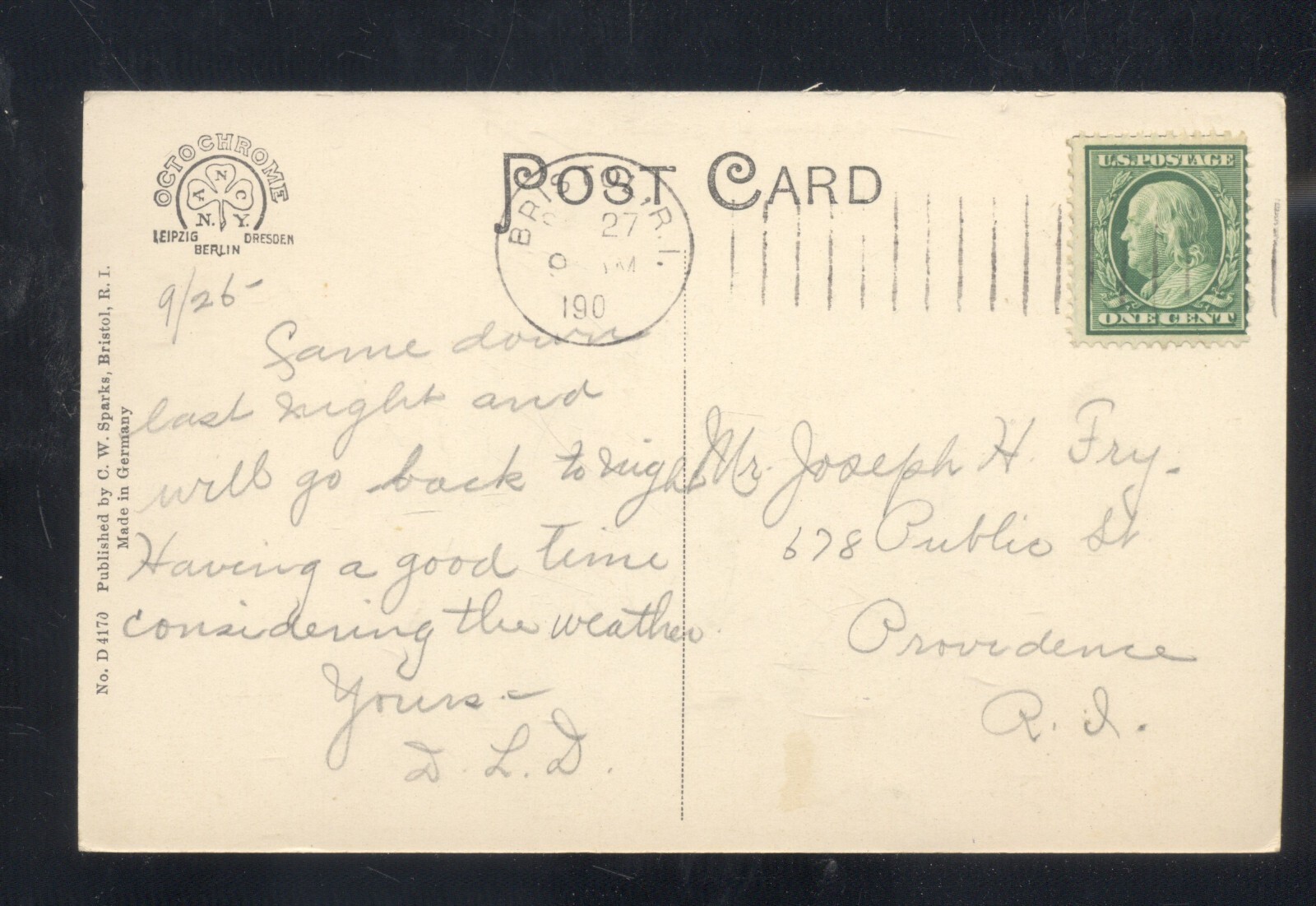 Bristol Rhode Island Colt Memorial High School Building Vintage ...