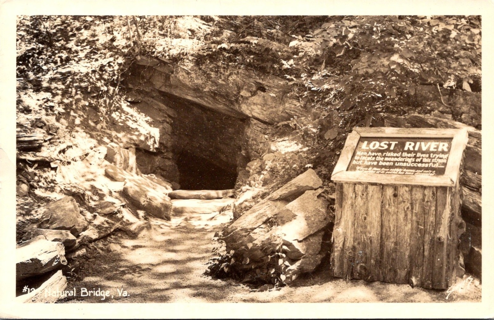 Virginia Natural Bridge Lost River Real Photo | United States ...