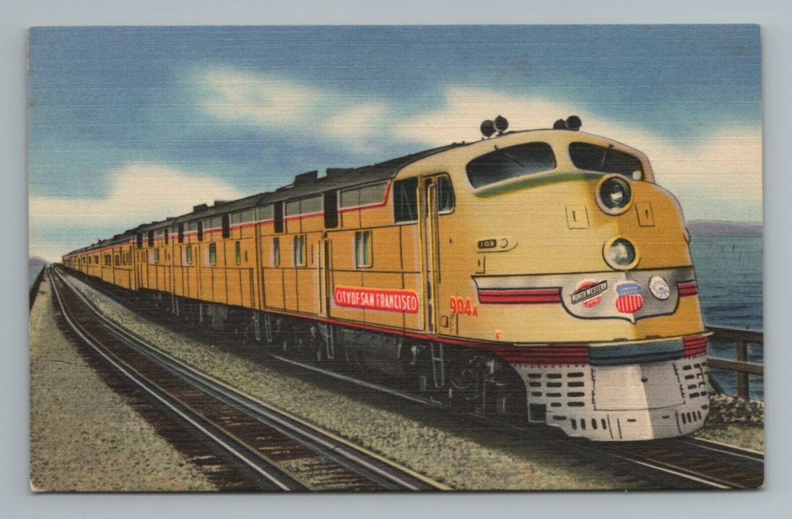 Union Pacific Streamliner San Francisco Great Salt Lake Train Vintage ...