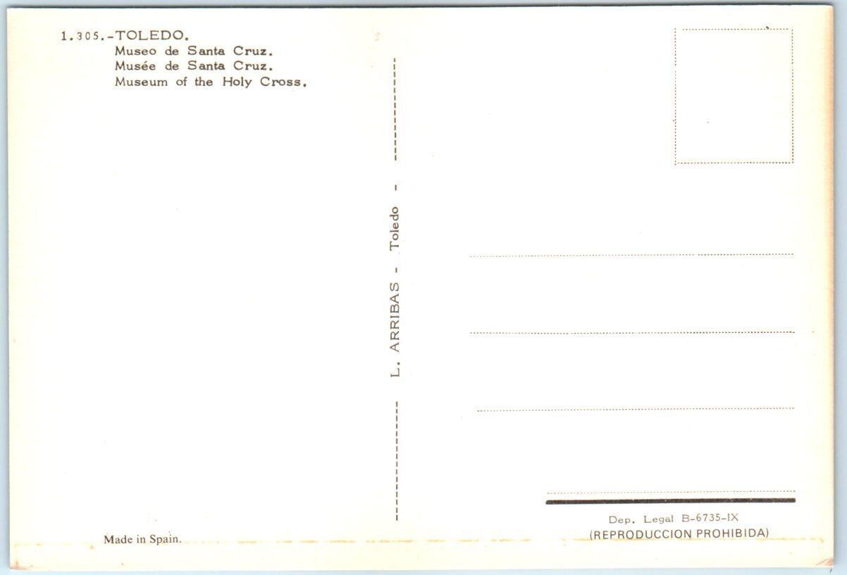 Postcard - Museum of the Holy Cross - Toledo, Spain | Europe - Spain ...