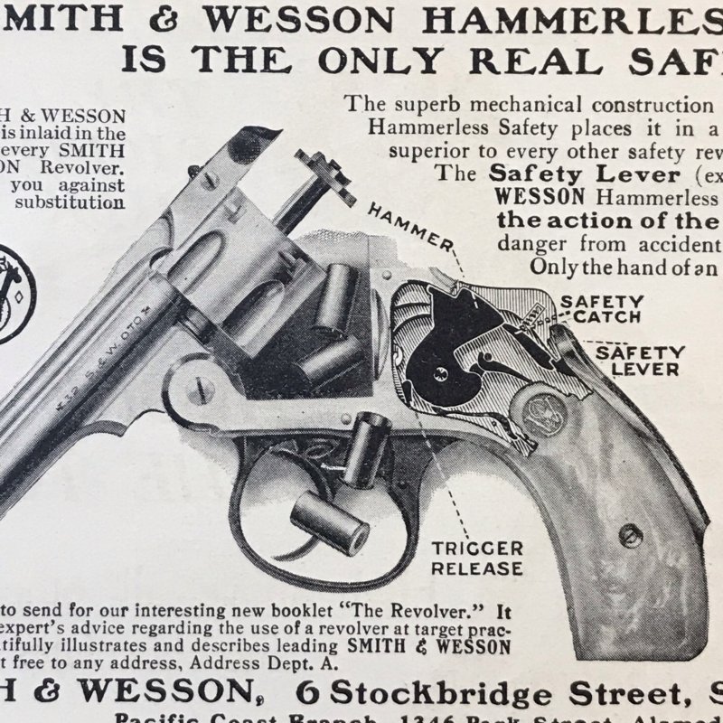 Smith & Wesson Hammerless Revolvers Springfield, Mass. Original 1907 ...