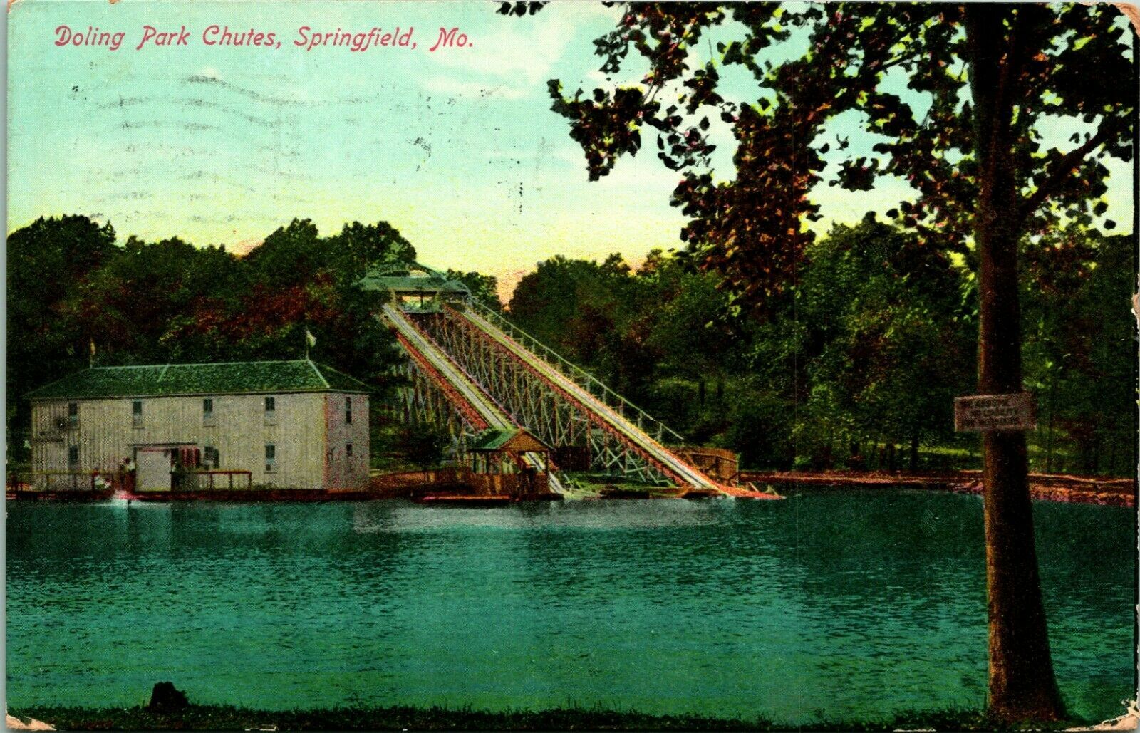 Vtg Cartolina 1910s Springfield Missouri MO - Doling Park Chutes Acqua ...