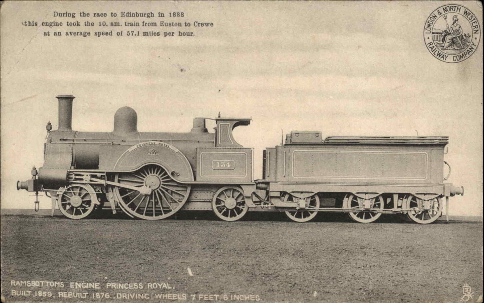 London & North Western Railway Co Railroad Train Princess Royal c1910 ...
