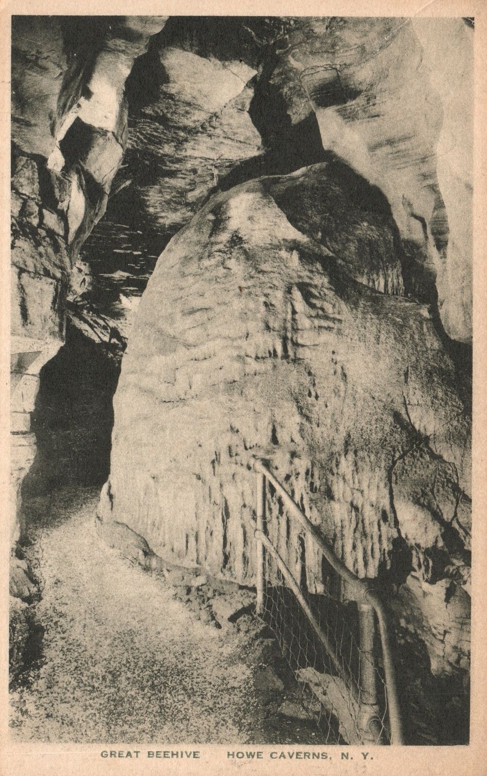Vintage Postcard Great Beehive Howe Caverns Stalagmites Cobleskill New ...