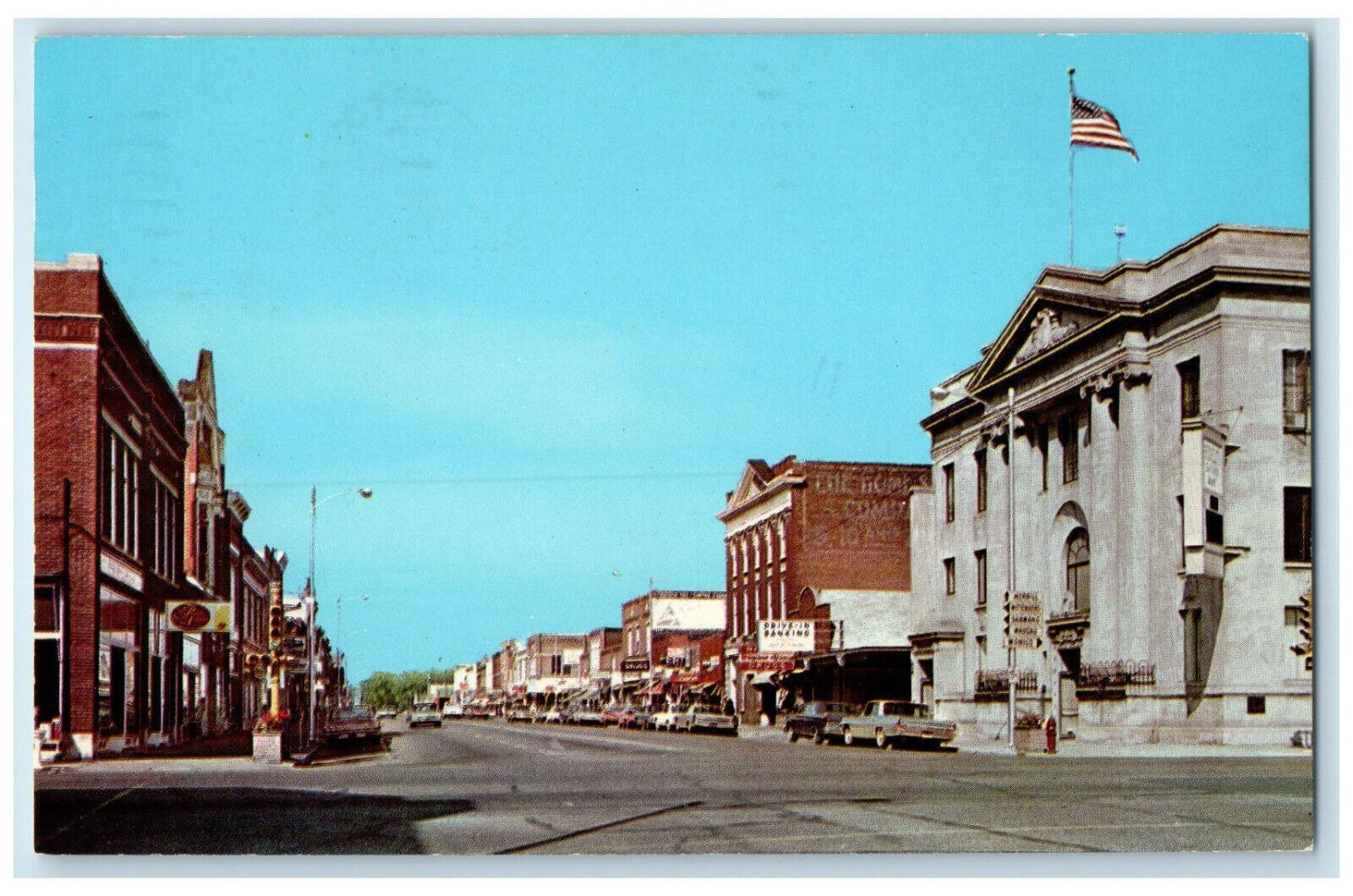 1972 View of Road Downtown Antigo Wisconsin WI Posted Vintage Postcard ...