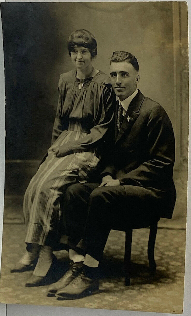 RPPC Adorable Victorian Era Couple Annie and Wayne Taylor 1900s ...