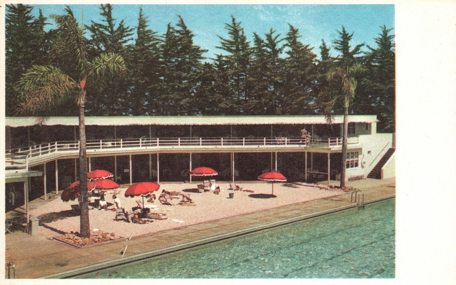 Vintage Postcard 1920's Upper & Lower Deck Cavanas Lido Beach Montecito ...