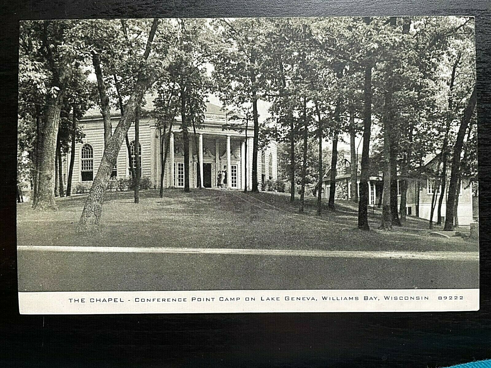 Vintage Postcard 1940's The Chapel Conference Point Camp Lake Geneva ...