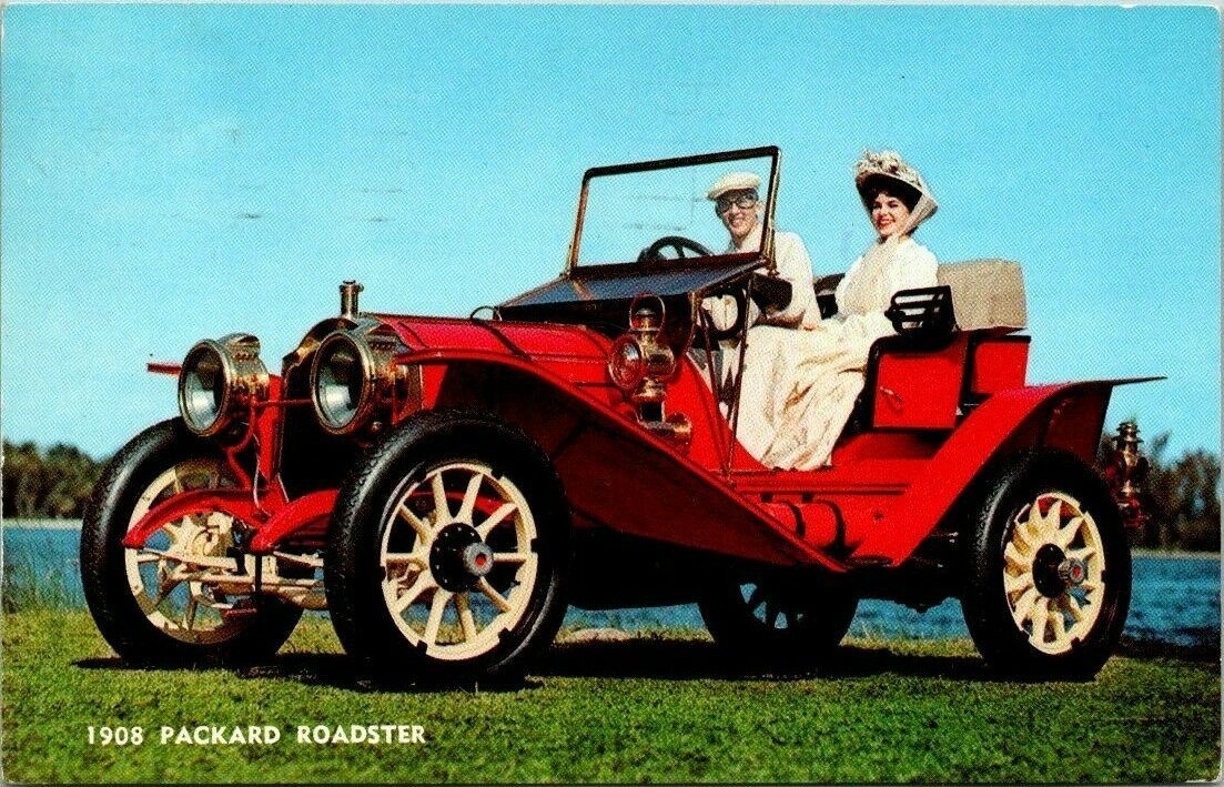 Vintage 1908 Packard Roadster W/ Mother-In -Law Seat Model 30 Post Card ...