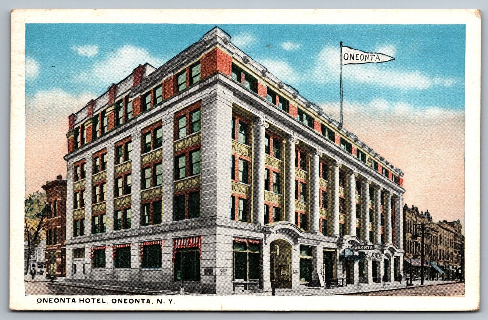 New York NY, 1919 Oneonta Hotel Historical Building Landmarks, Vintage ...