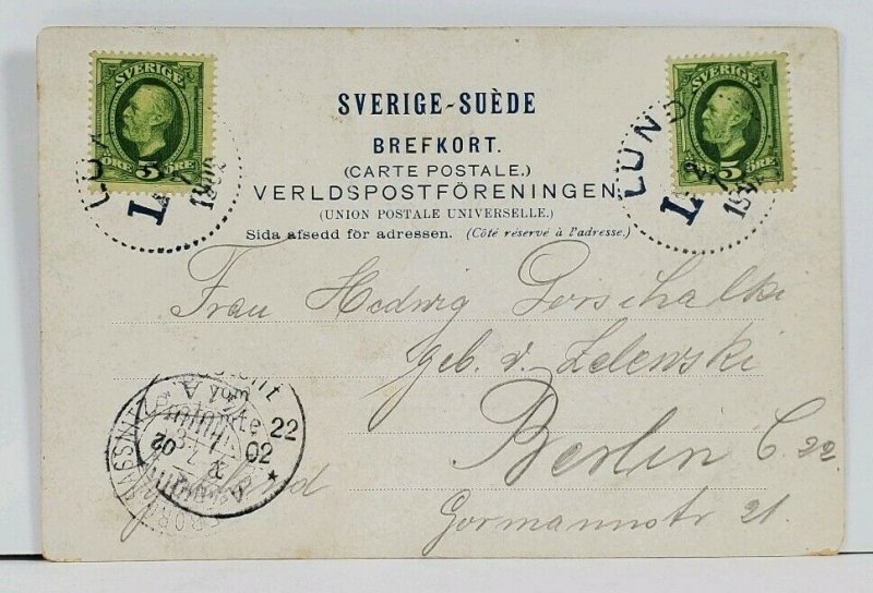 Lund Sweden Stortorget med Domkyrkan Main Square from Cathedral 1902 ...