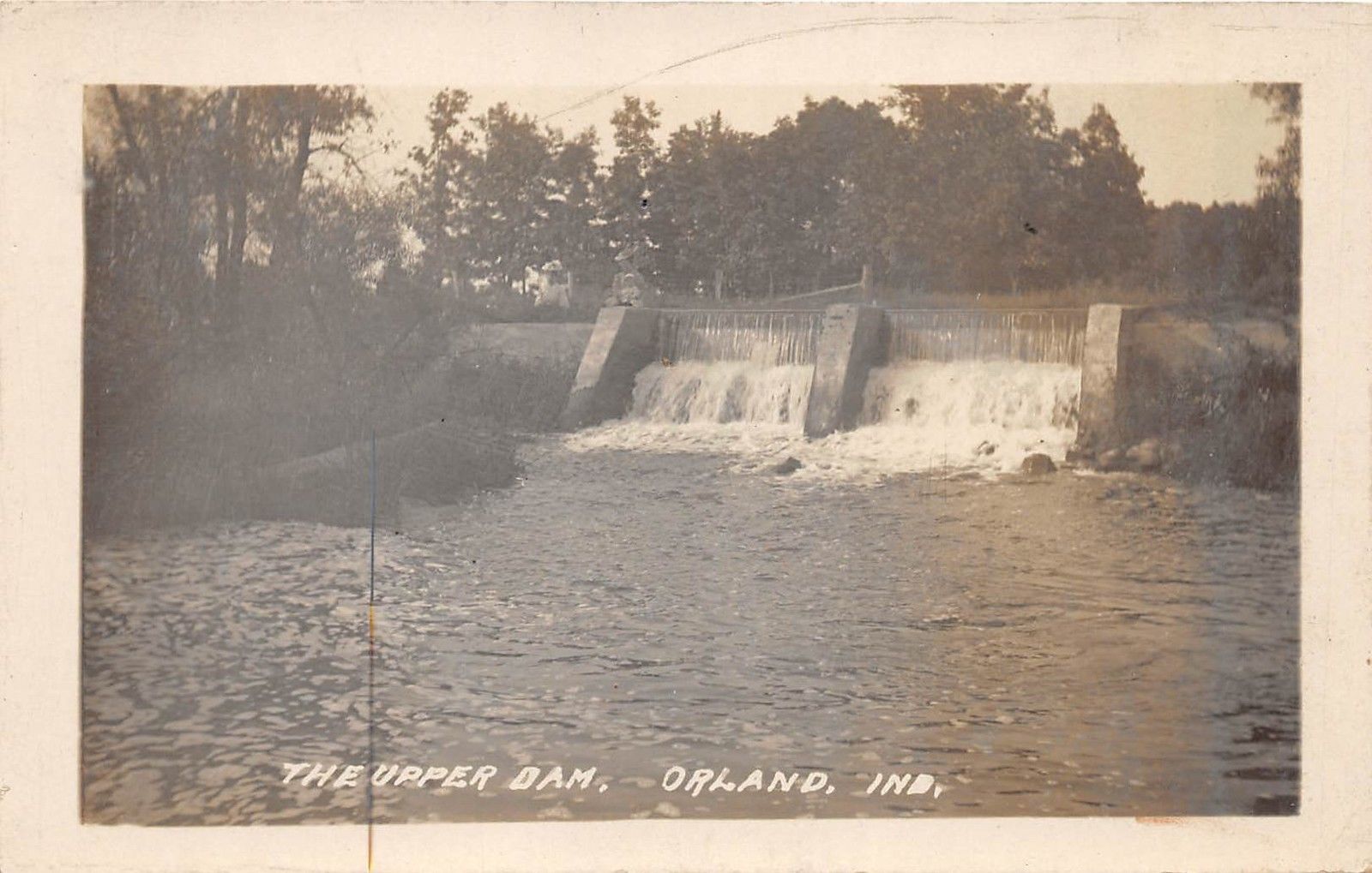E43/ Orland Indiana In Real Photo RPPC Postcard c1920s The Upper Dam ...