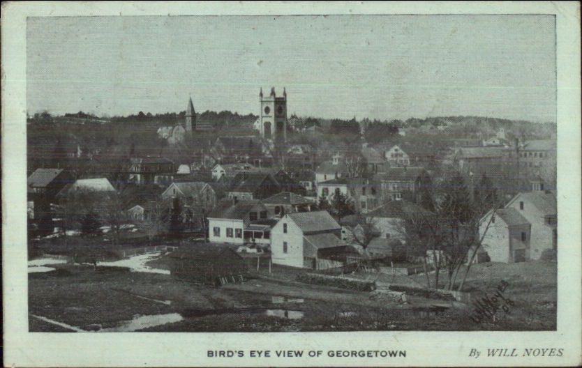 Georgetown Birdseye View - MA? C1910 Postcard | United States ...