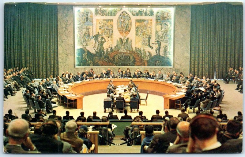 Security Council Chamber, United Nations Headquarters, New York City ...