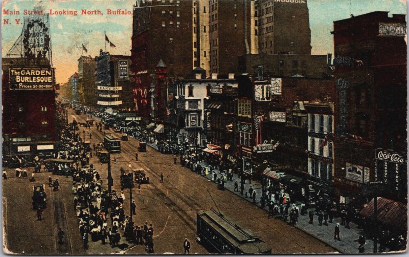 USA Main Street Looking North Buffalo New York Vintage Postcard C031 ...