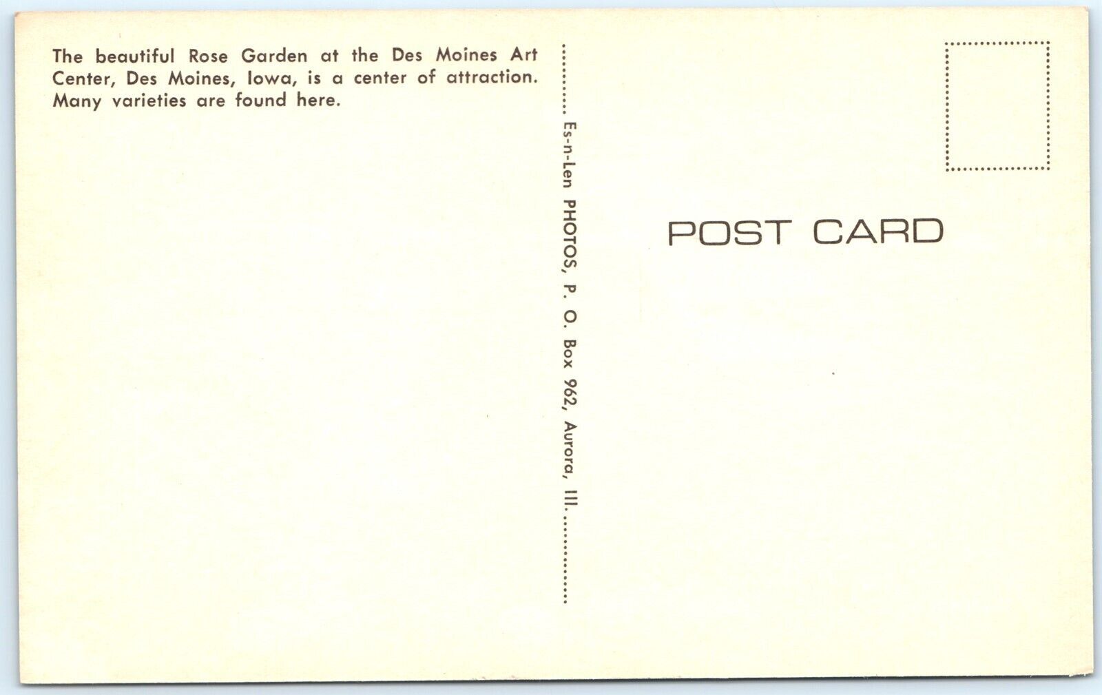 c1960s Des Moines, IA Rose Garden Art Center Downtown Landscaping ...