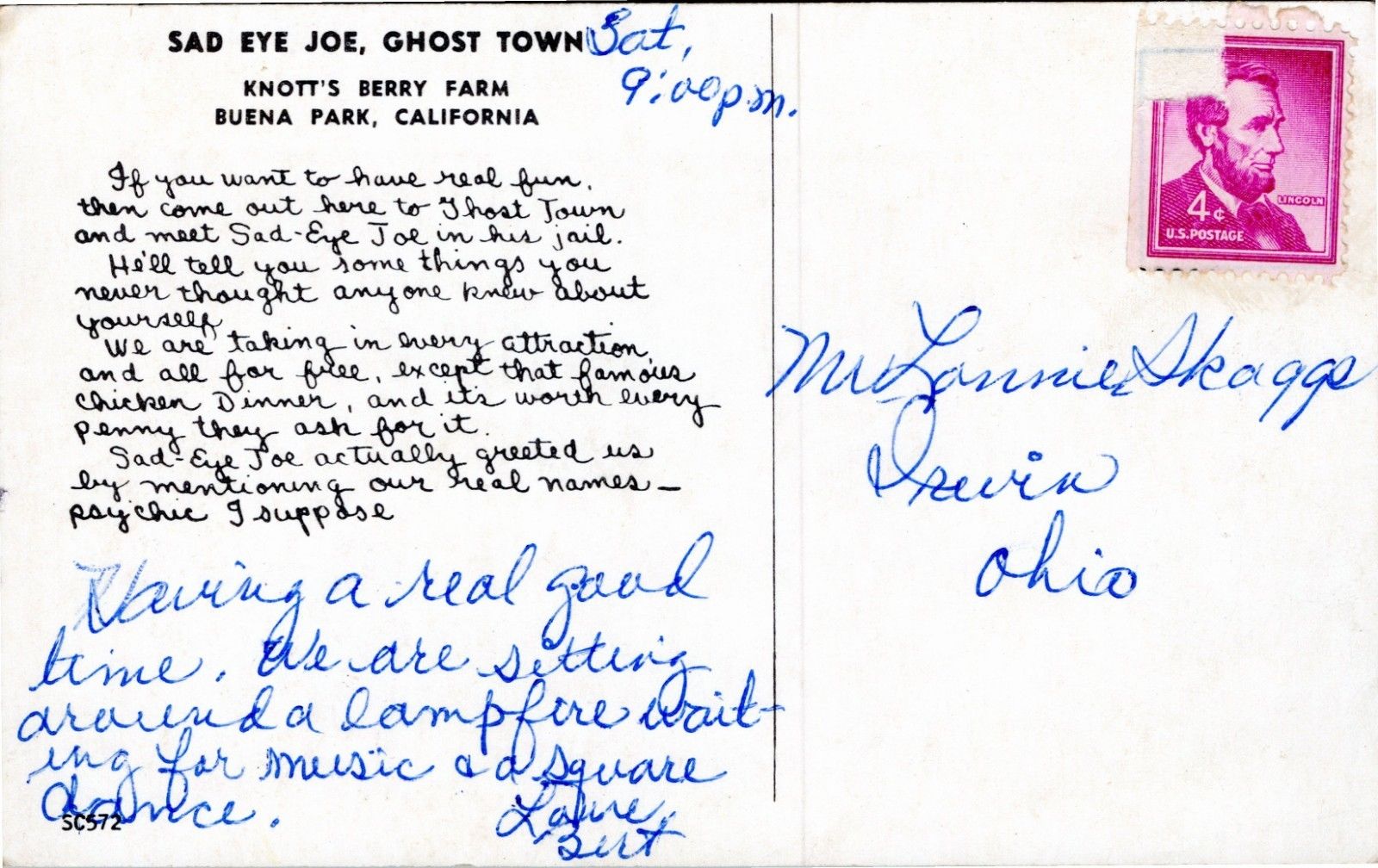 Sad Eye Joe, Ghost Town Buena Park, California postcard | United States ...