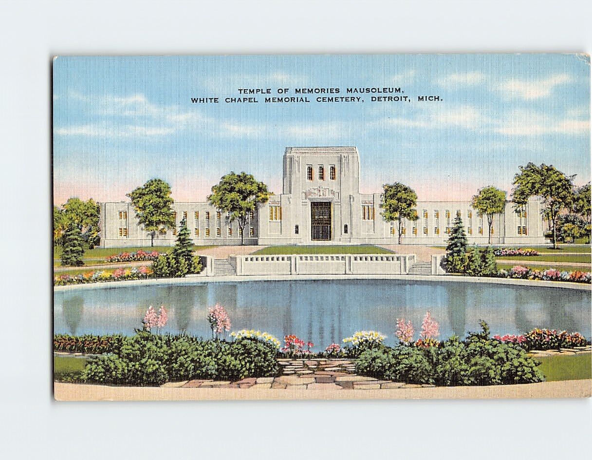 Postcard Temple Of Memories Mausoleum, White Chapel Memorial Cemetery ...