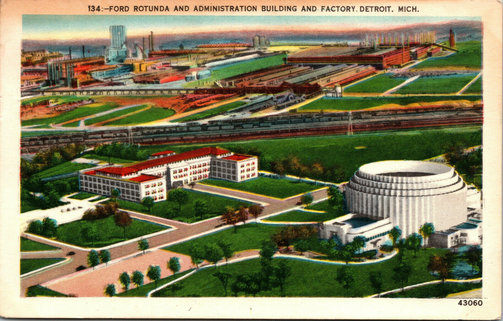 Detroit, Michigan Ford Rotunda, Adminstration bldg. and River Rouge ...