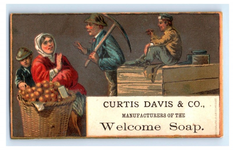 1880s Curtis & Davis Welcome Soap Colonial & Medieval Couple Lot Of 3 ...