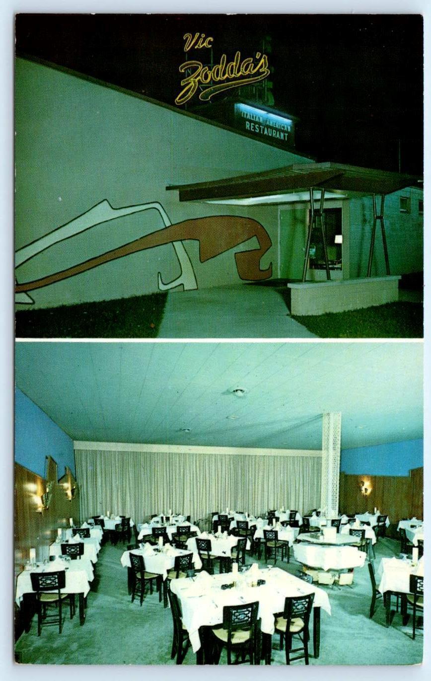 NEWPORT NEWS, Virginia VA ~ Neon VIC ZODDA'S Italian Restaurant c1960s ...