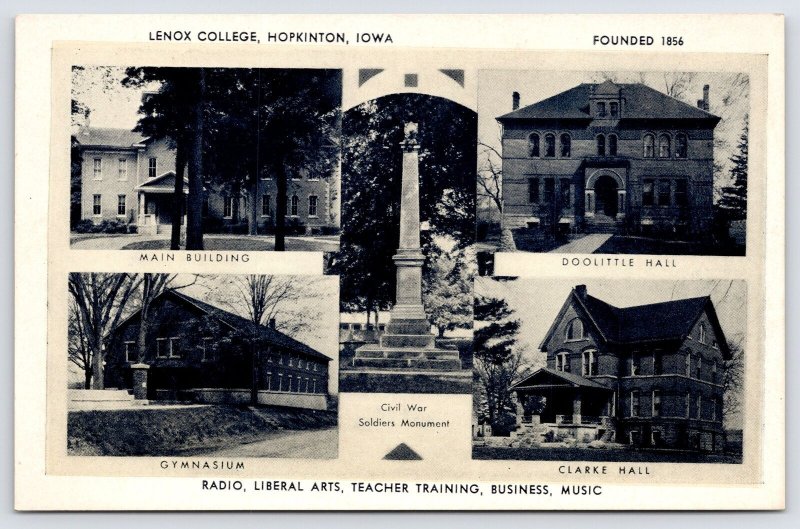 Hopkinton IA Doolittle & Clarke Halls~Gymnasium~Civil War Soldiers ...