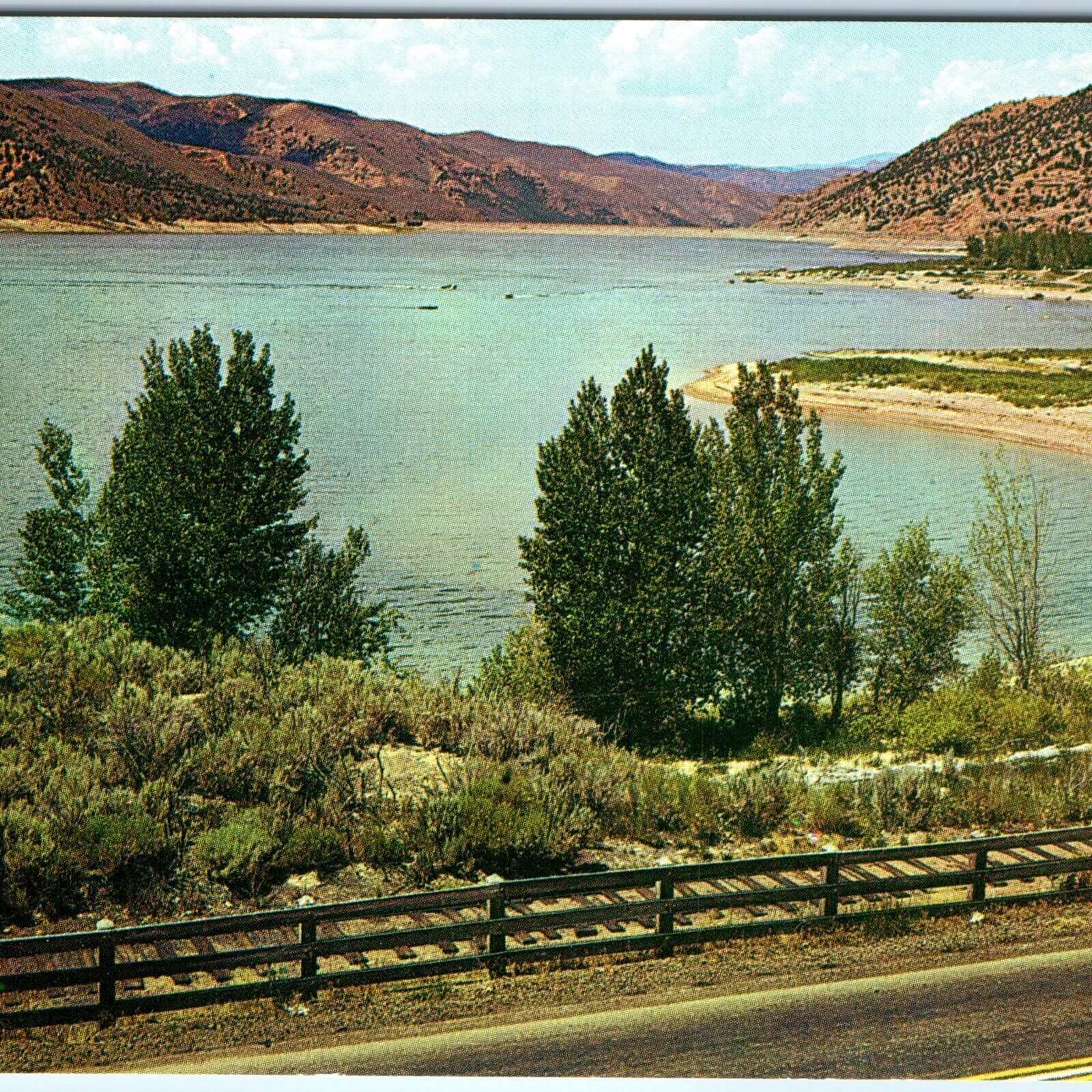 c1950s Coalville, UT Echo Dam Reservoir Lake PlastiChrome PC George ...