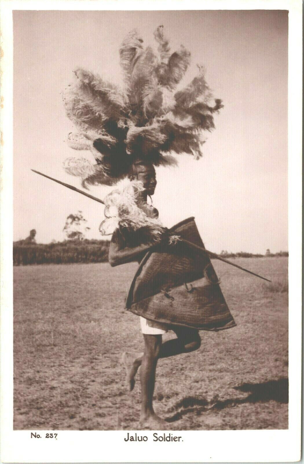East Africa Jaluo Soldier Native Vintage RPPC 04.15 | Africa - Other ...