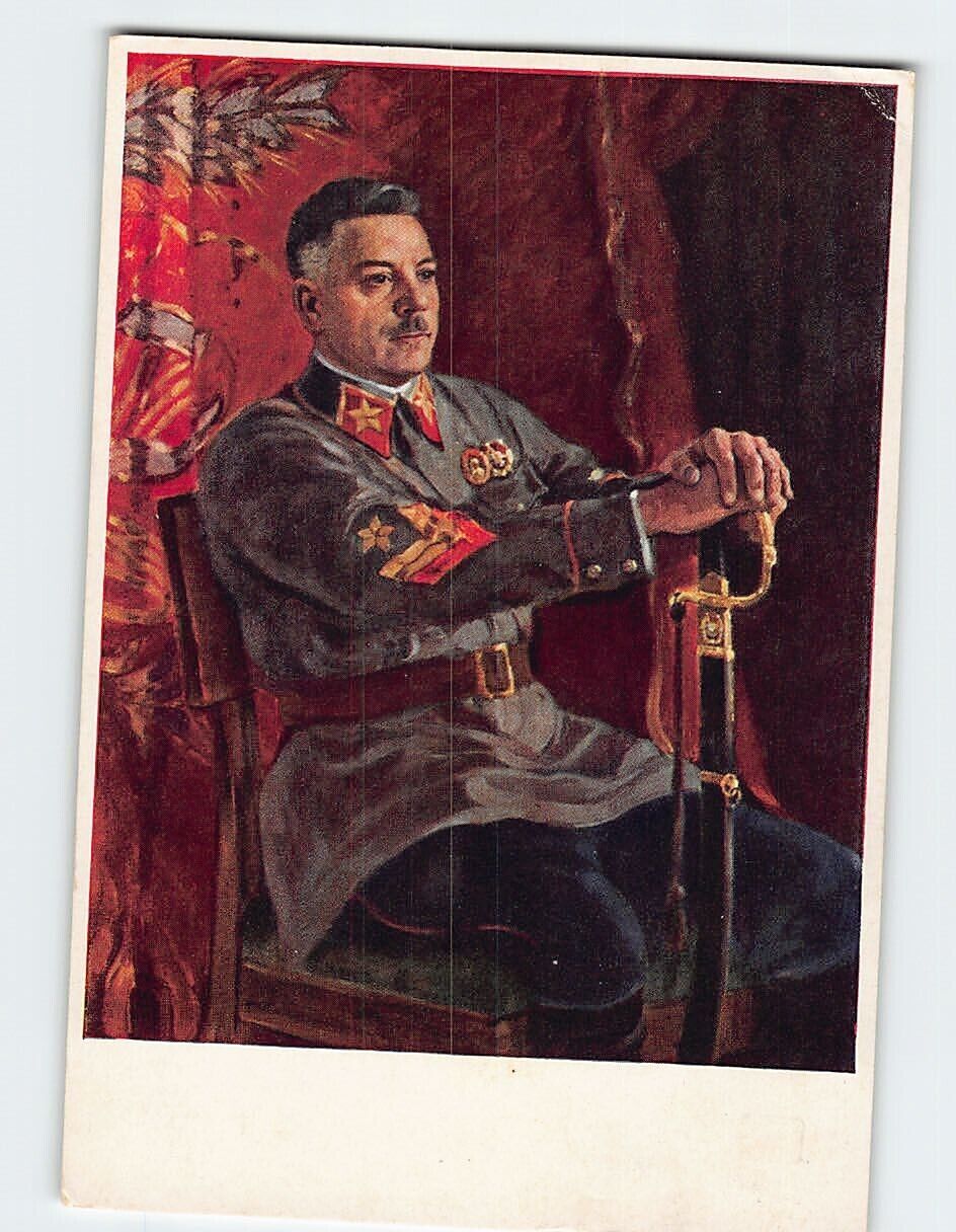 Postcard Portrait of Kliment Voroshilov Soviet Military Officer and ...