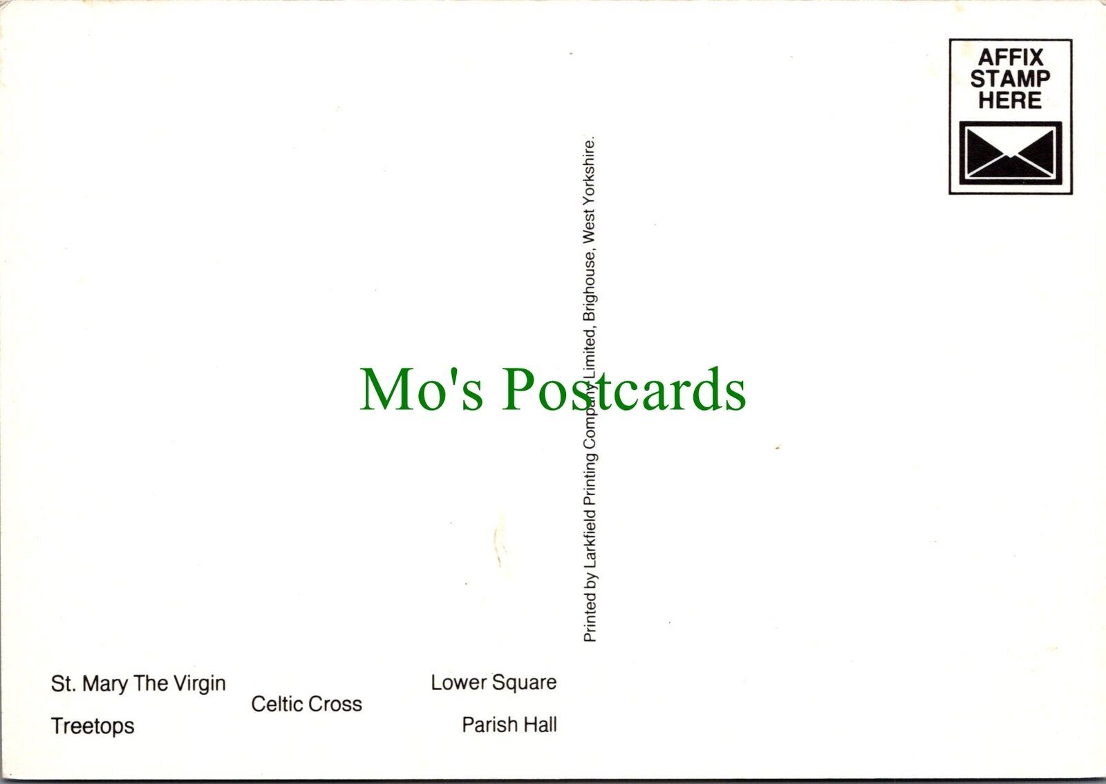 Cornwall Postcard - Week St Mary Parish Hall, Celtic Cross, Treetops ...